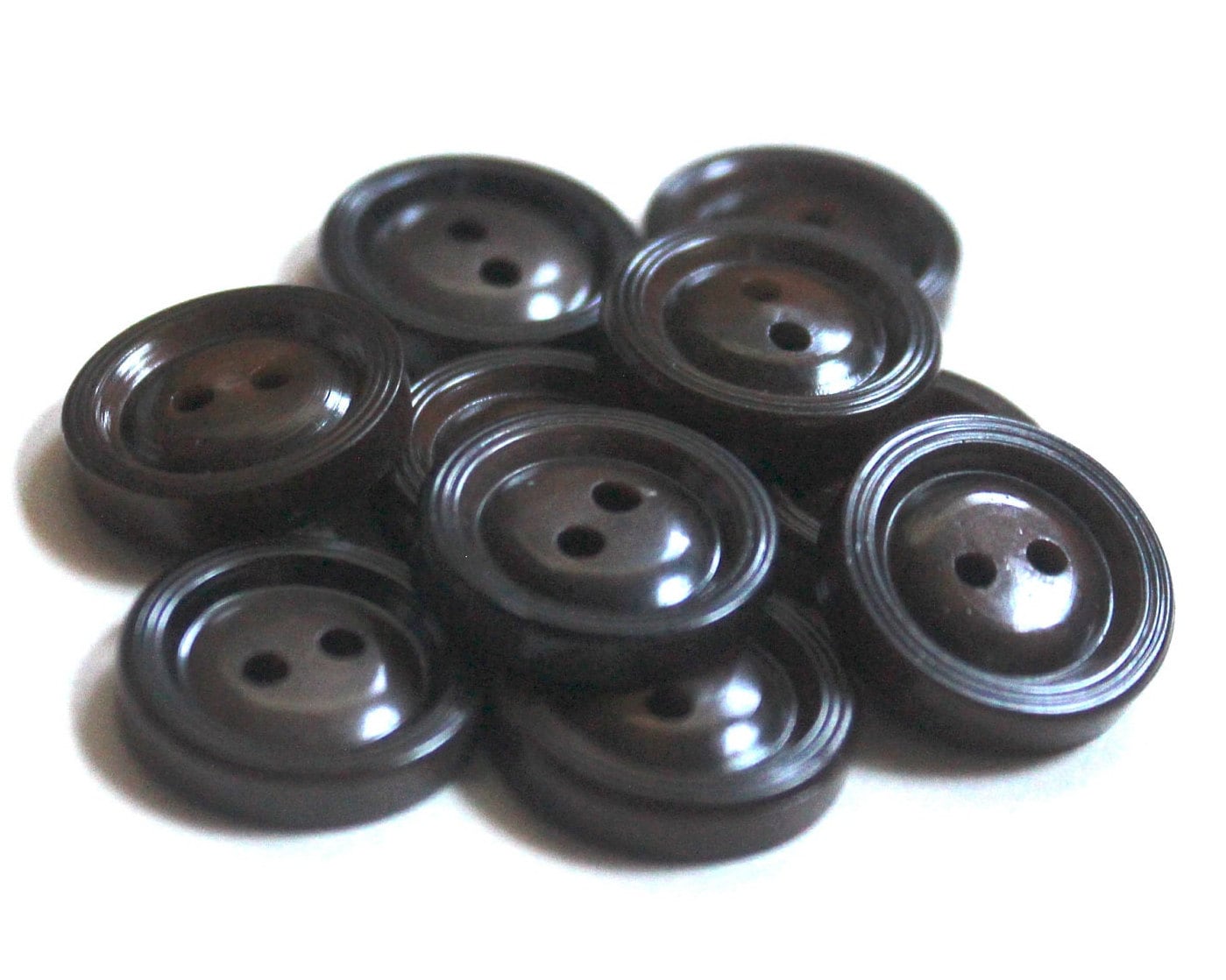 Vintage Dark Brown Buttons - Etsy
