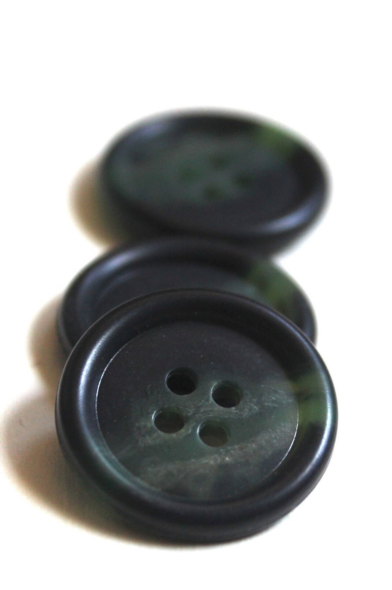 Dark Green and Black Marble Buttons - Etsy