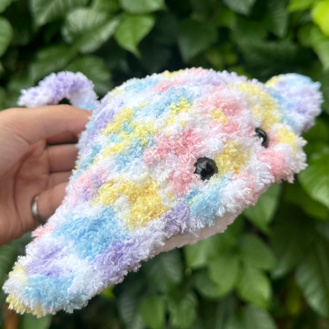 Cute Stingray Plushie, Amigurumi, Marine Stuffed Animal, Squishy Toy - Etsy