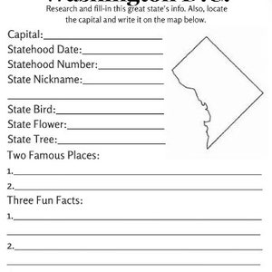 USA States Research Worksheets: US History, Social Studies (digital ...