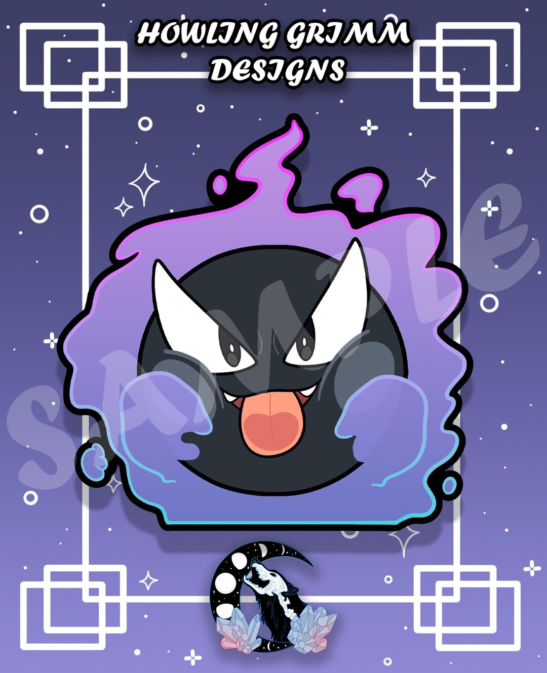 Gastly Decal - Etsy
