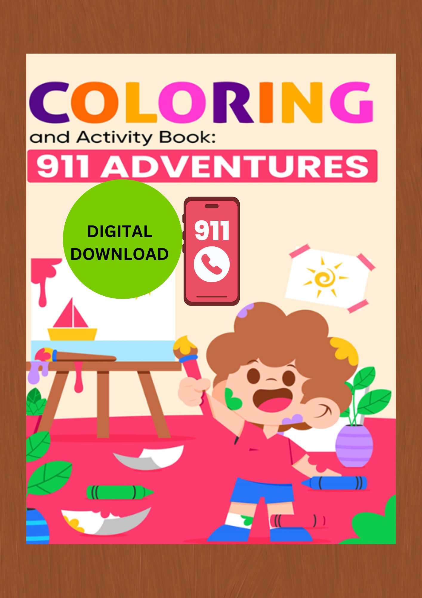 911 COLORING BOOK, Activity Book, Educational, Confidence, Creative ...