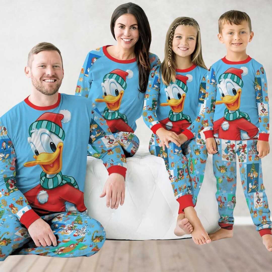 Donald Duck Matching Pajamas Set for Family, Disney Christmas Pajamas ...