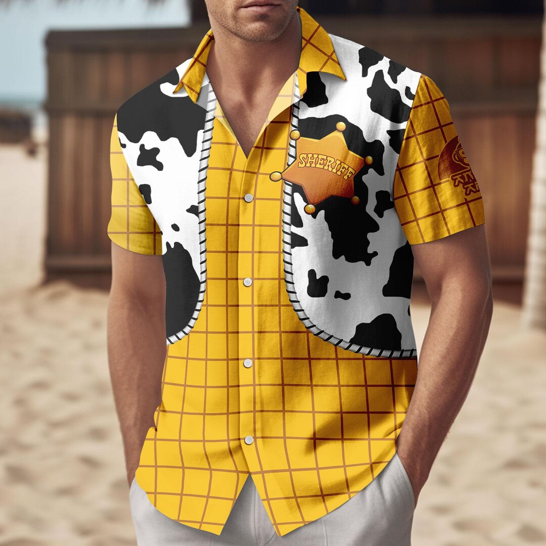 Woody Button Shirt, Woody Toy Story Costume Cosplay, Toy Story Movie ...