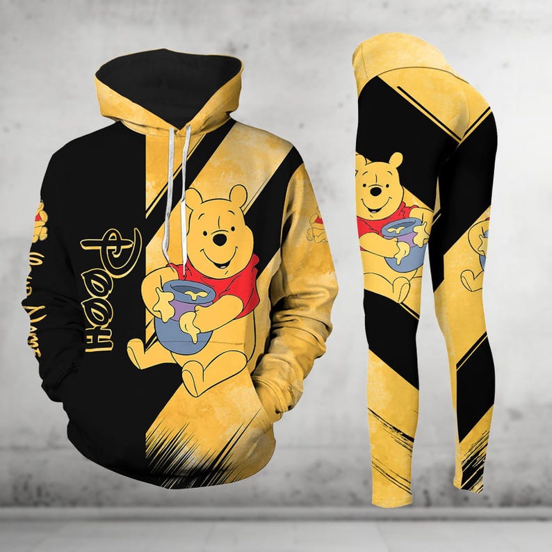 Personalized Pooh Bear Hoodie and Leggings, Pooh Disney Shirt, Winnie ...