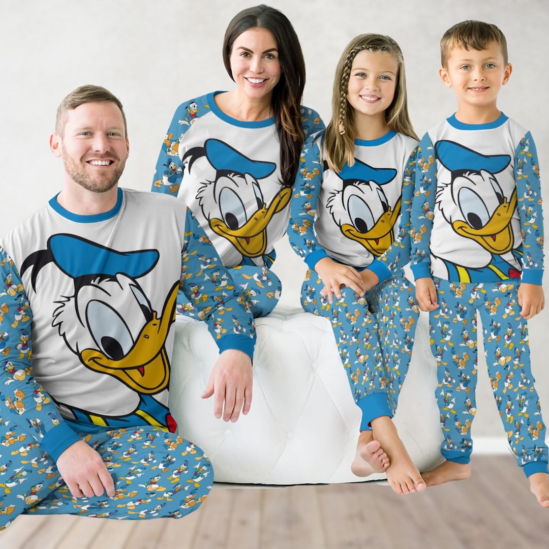Donald Duck Pajamas Set, Disney Donald Matching Family Pajamas, Movie ...