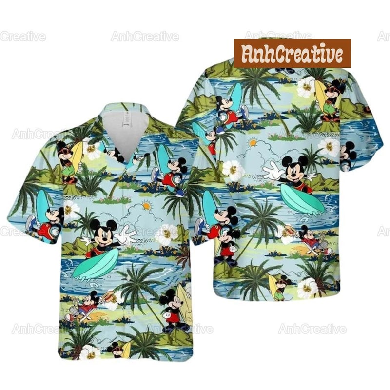 Mickey Aloha Shirt - Etsy