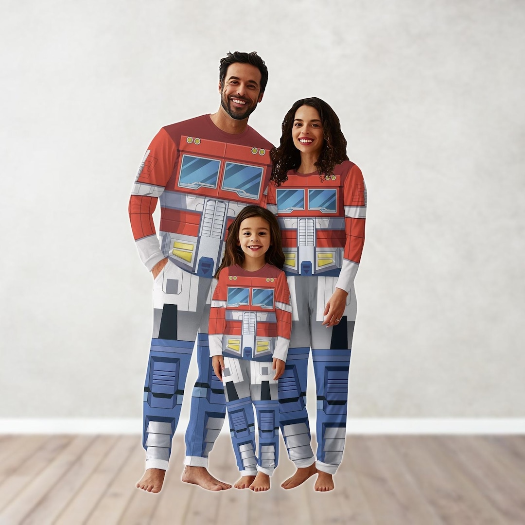 Transformer Optimus Prime Pajamas Set for Family, Optimus Prime Cosplay ...
