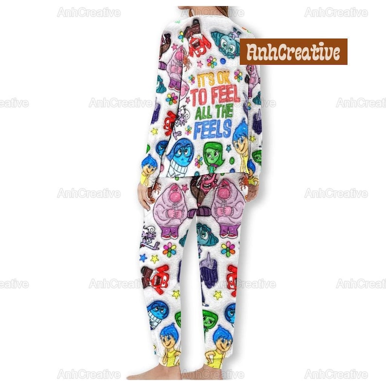 Disney Inside Out Matching Pajamas, Inside Out Characters Pajamas Set ...
