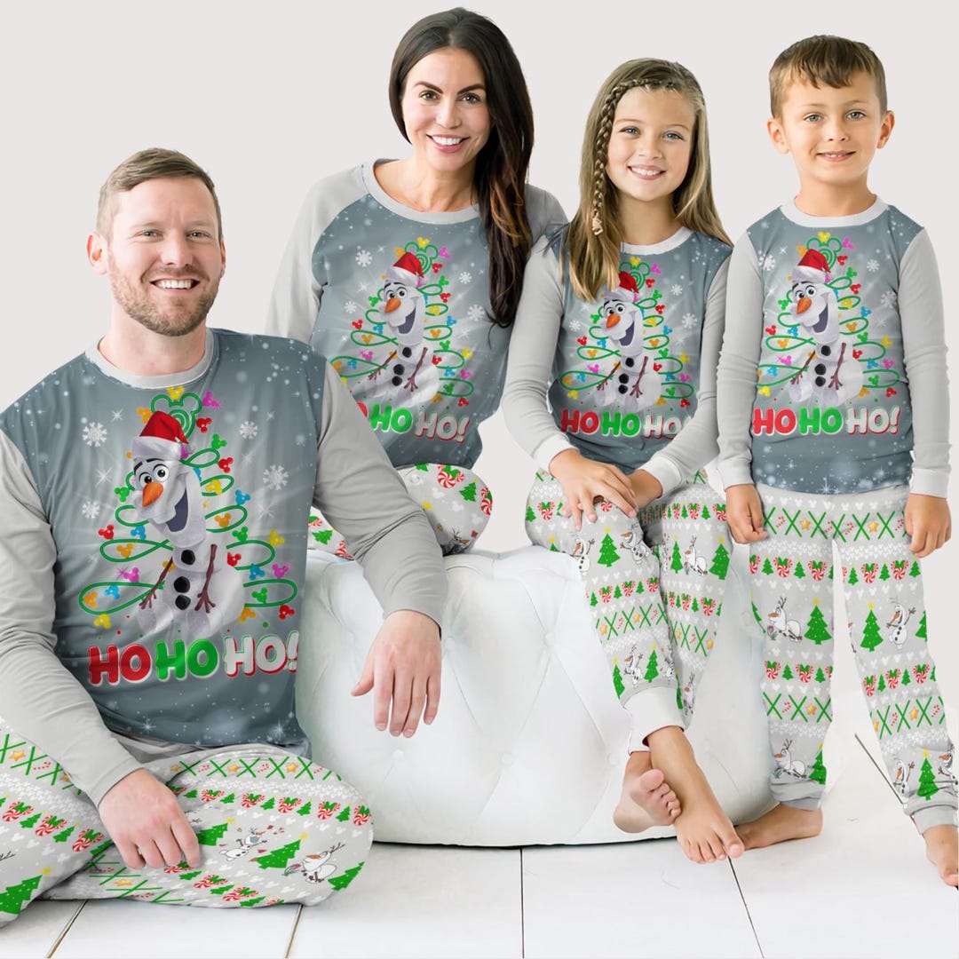 Christmas Olaf Family Pajamas Set, Frozen Christmas Pajamas, Disney ...
