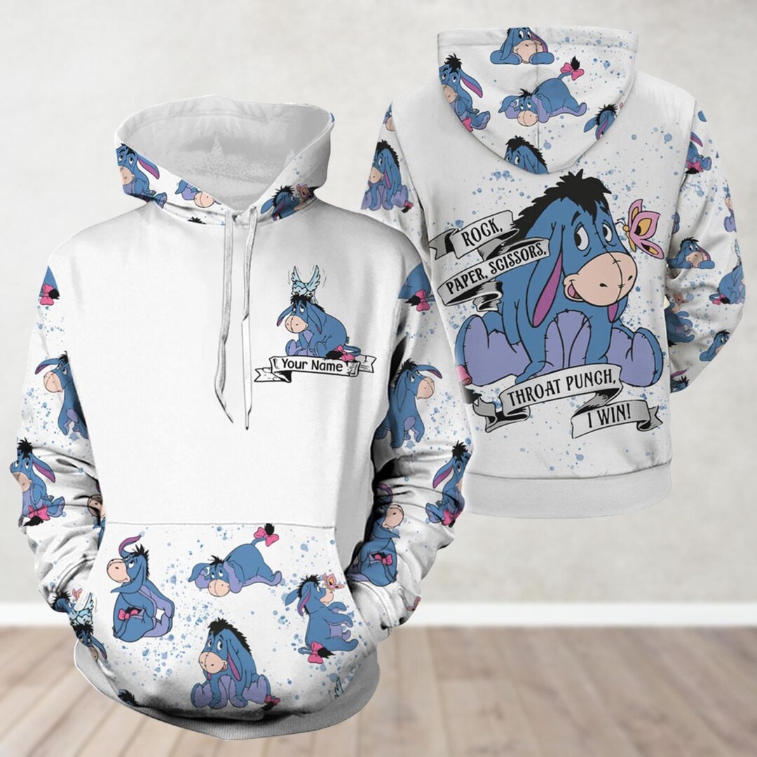 Funny Eeyore Hoodie, Custom Disney Eeyore Sweatshirt, Winnie the Pooh ...
