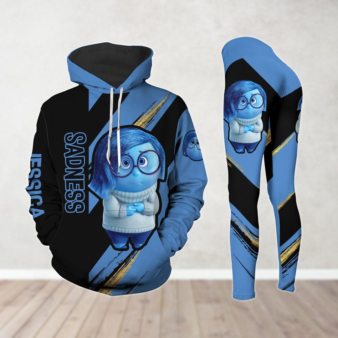Custom Inside Out Sadness Hoodie, Disney Sadness Women's Leggings ...