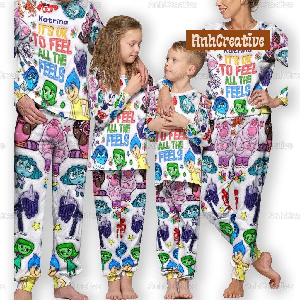 Disney Inside Out 2 Family Pajamas Set, Matching Family Pajamas, Inside ...
