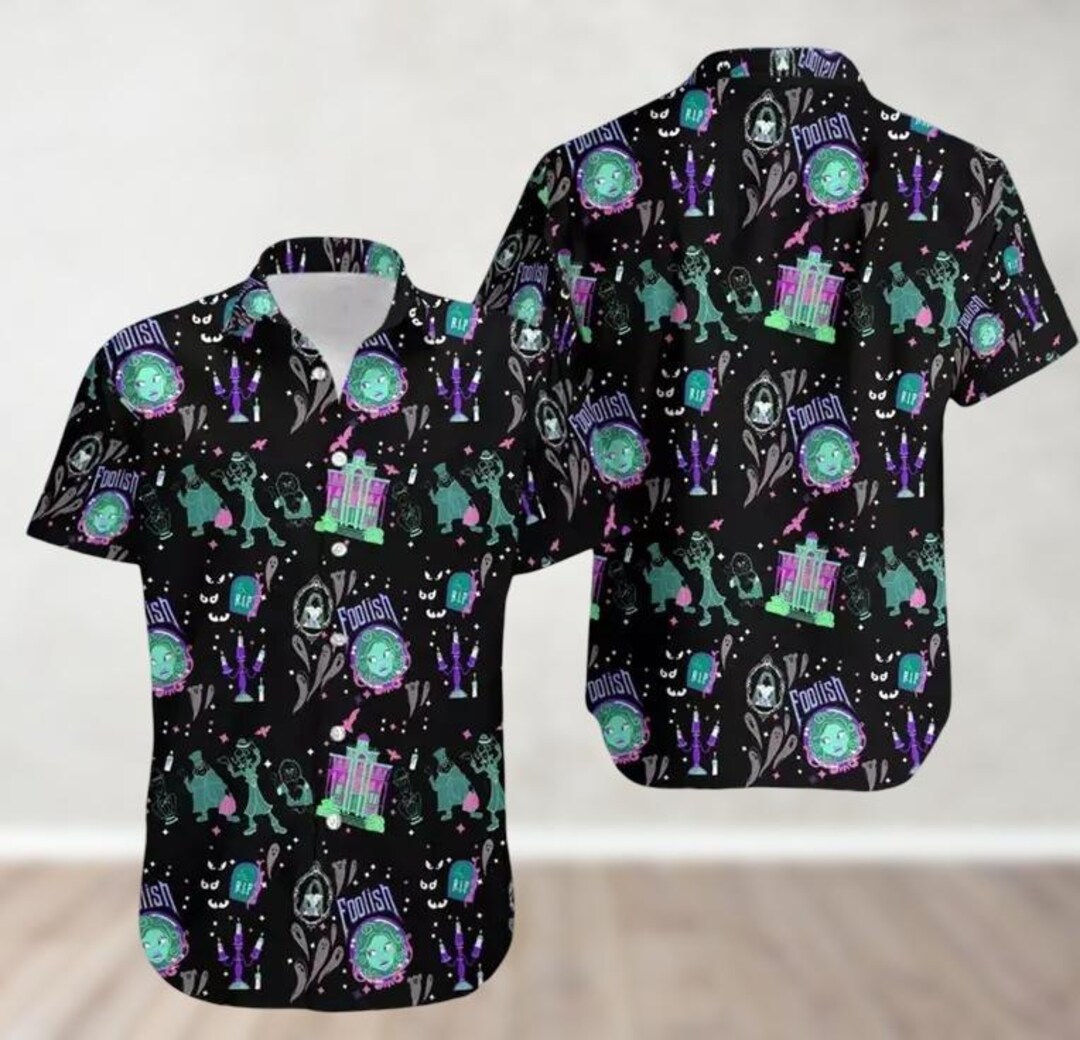 The Haunted Mansion Button Shirt, Disney Halloween Shirt, Haunted ...