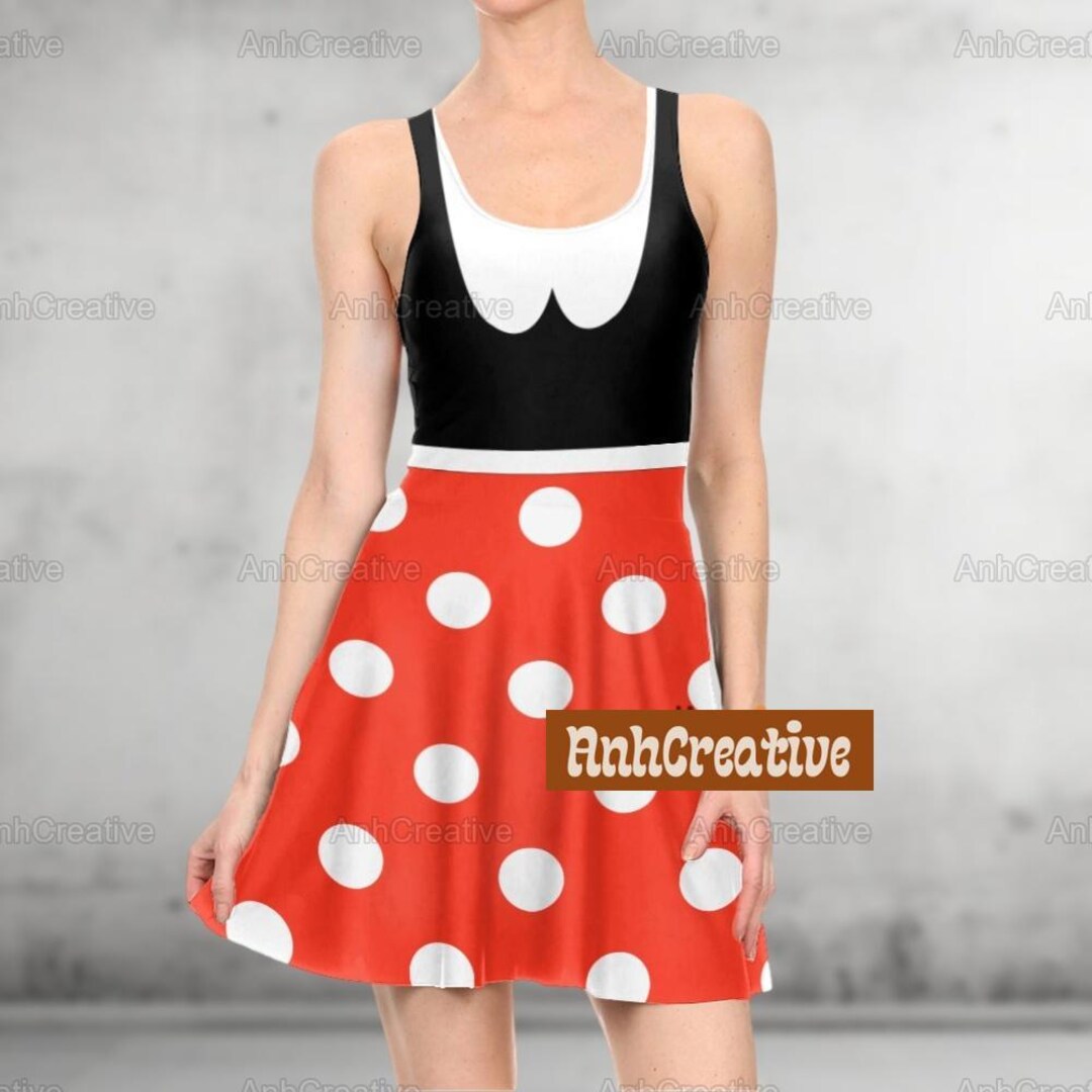 Minnie Mouse Dapper Day Cosplay Costume Skater Dress, Minnie Skater ...
