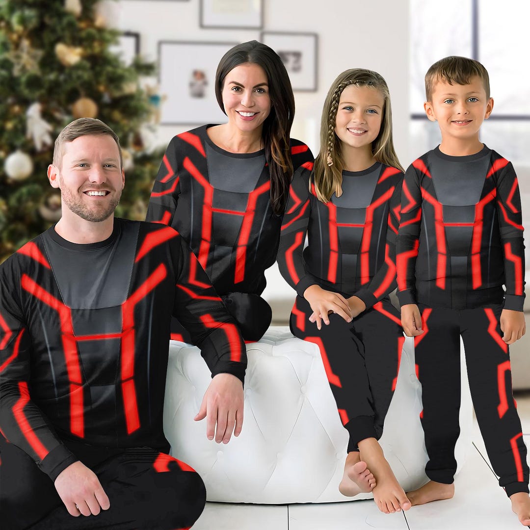 Tron Ares Cosplay Matching Family Pajamas, Disney Tron Ares Pajamas Set ...