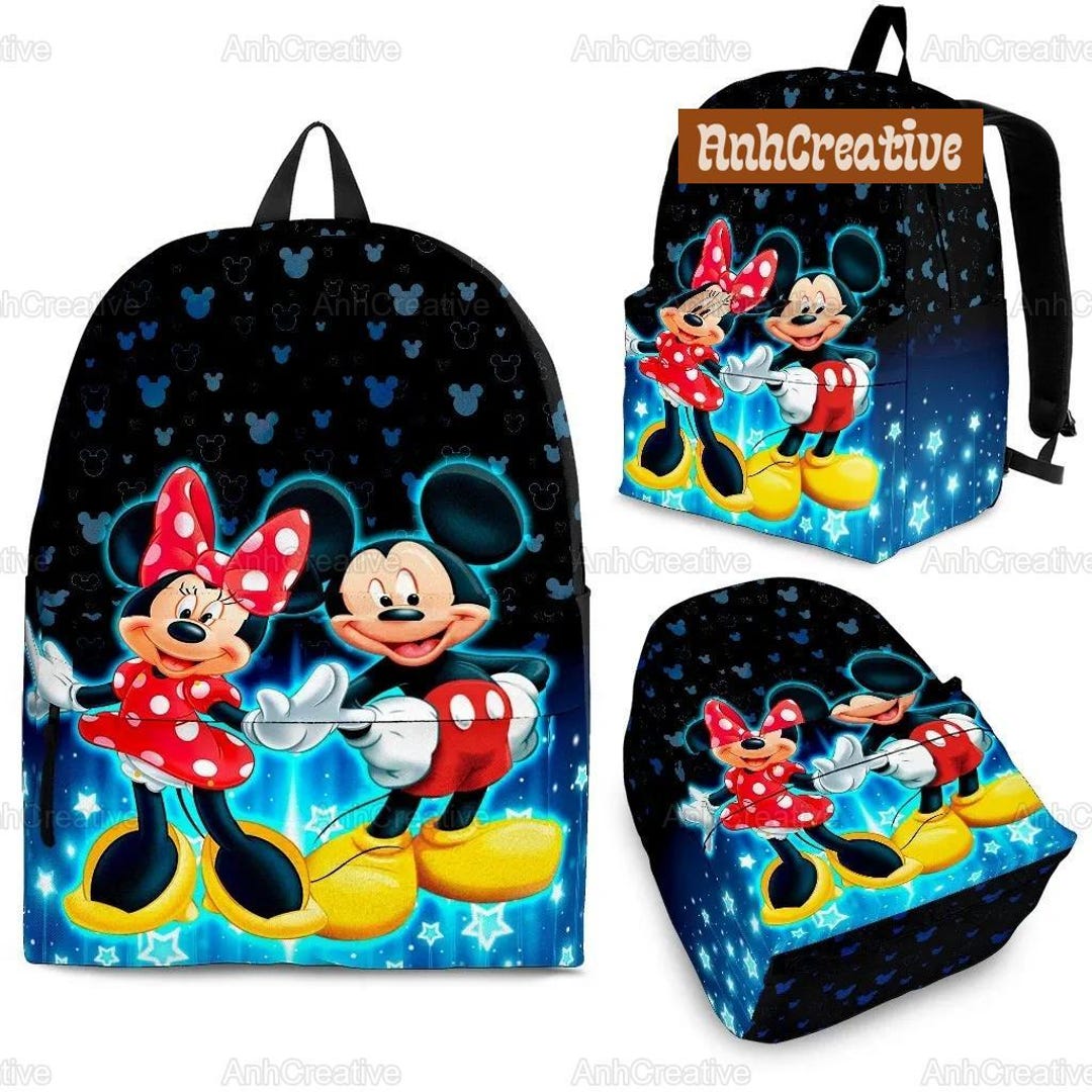 Mickey and Minnie Backpack, Disney Mickey Backpack, Back to School ...