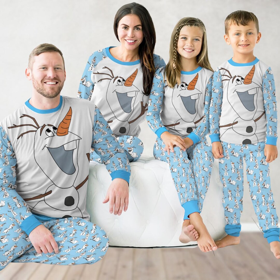 Christmas Olaf Snowman Pajamas Set, Disney Olaf Pajamas Family, Frozen ...