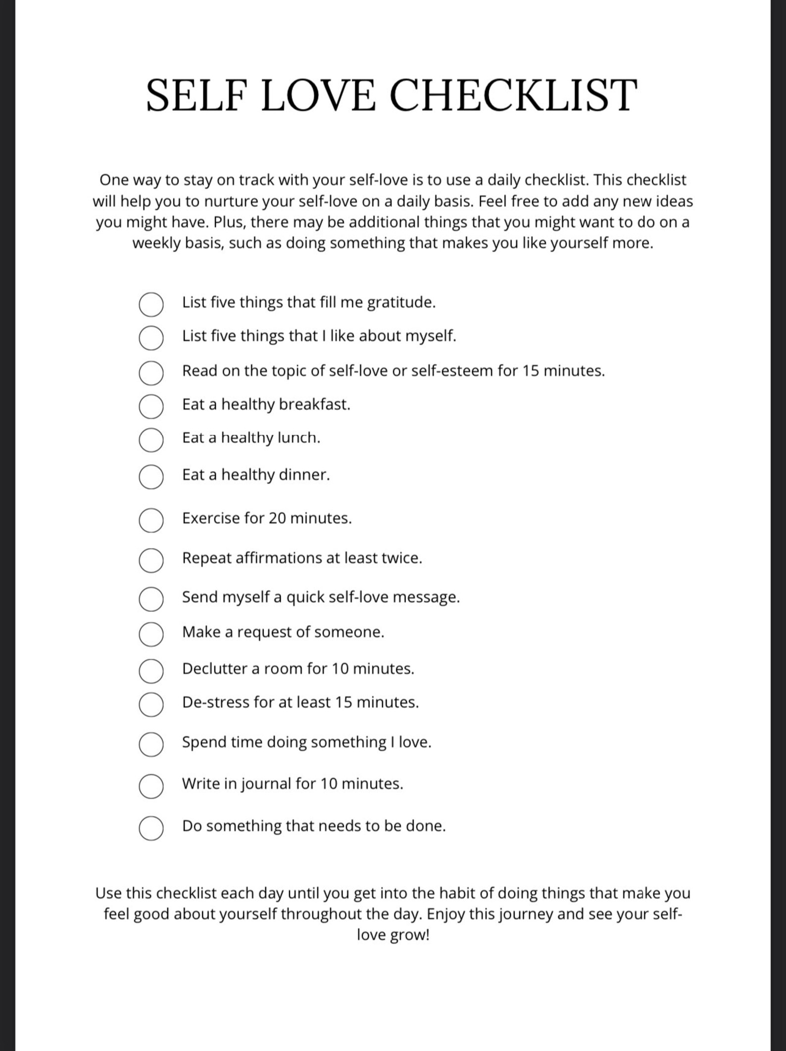 Digital Self Love Journal, Planner, Self Love Planner, Love Yourself ...