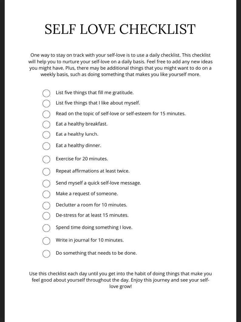 Digital Self Love Journal, Planner, Self Love Planner, Love Yourself ...
