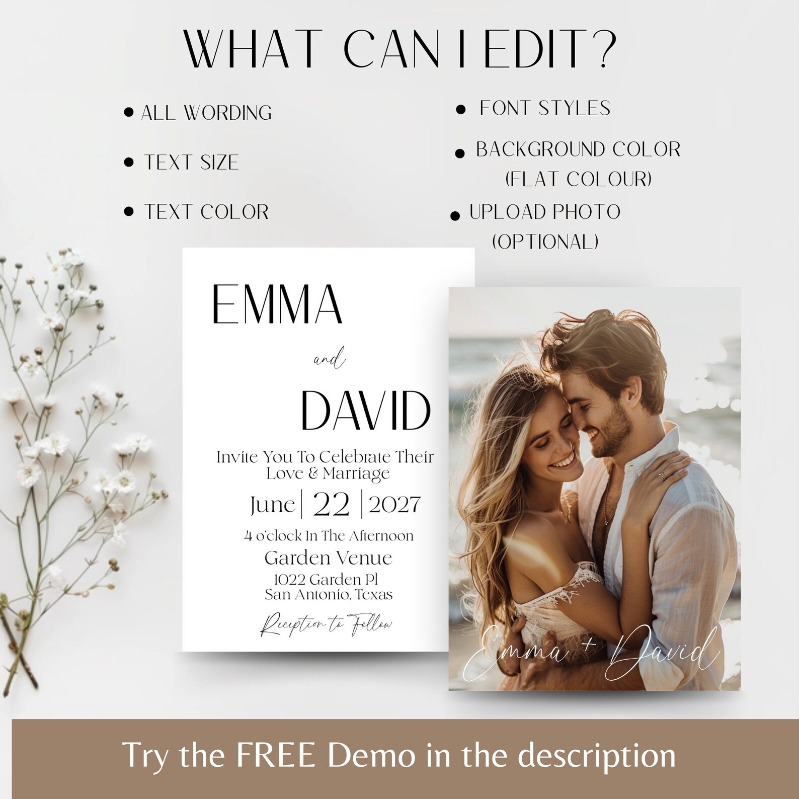 Formal Invitation Wedding Simple Wedding Invitation Suite Wedding ...