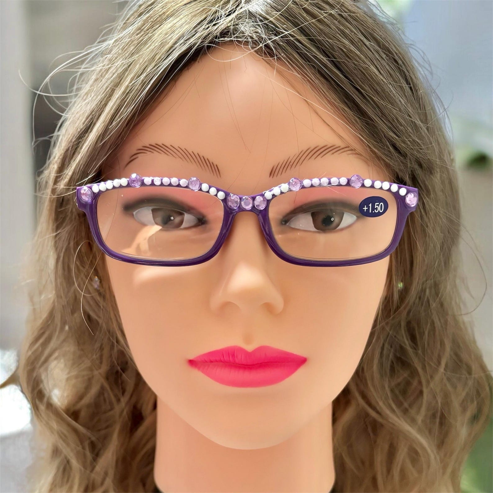 Purple-reading-glasses-hand-designed - Etsy
