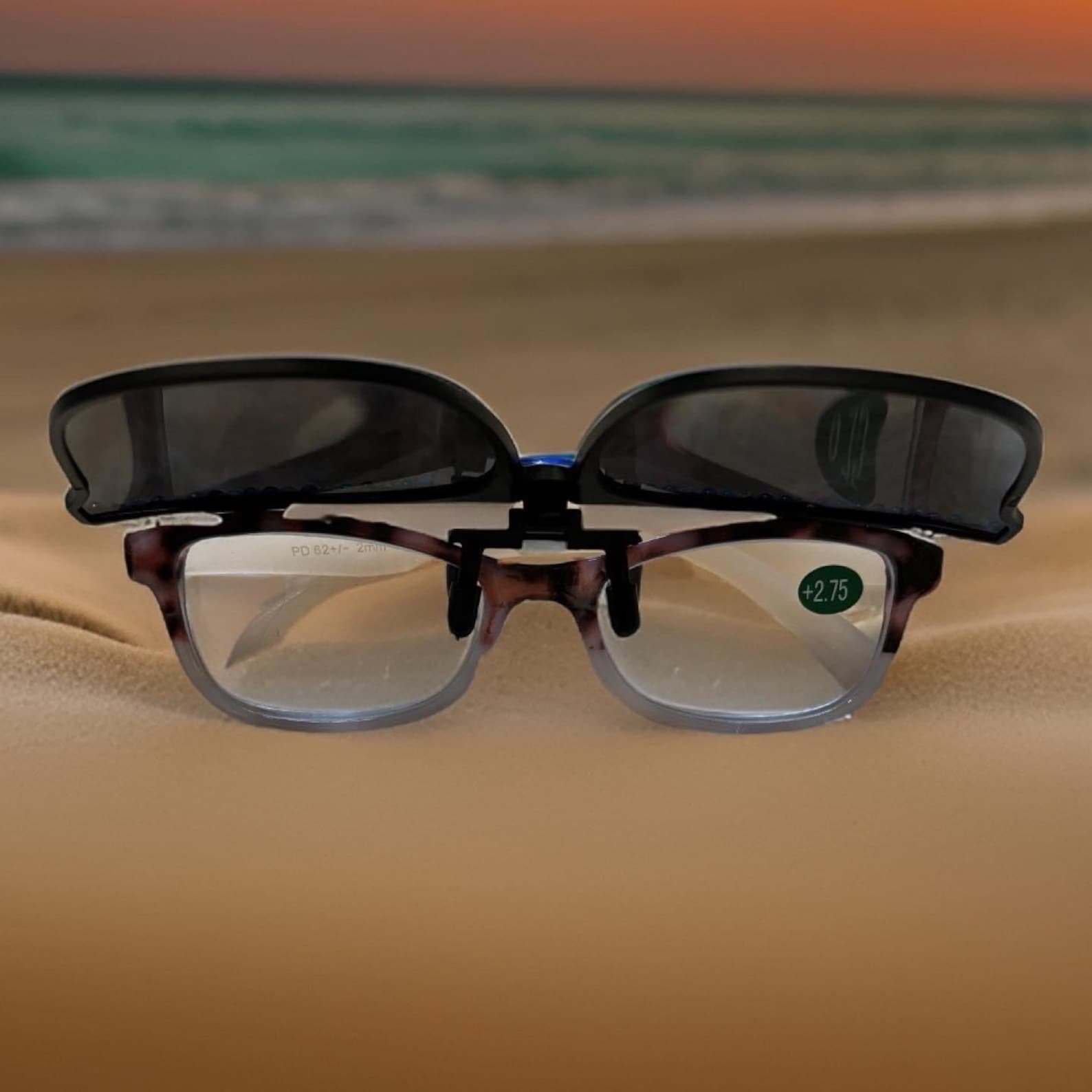 Clip-on - Sunglasses - Designed - Blue Polarized - Etsy