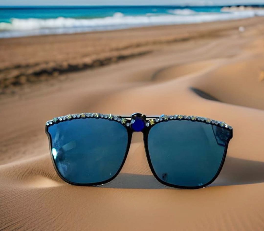 Clip-on - Sunglasses - Designed - Blue Polarized - Etsy