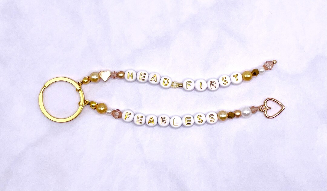 Taylor Swift FEARLESS Inspired Beaded Charm Keyring / Keychain / Bag ...