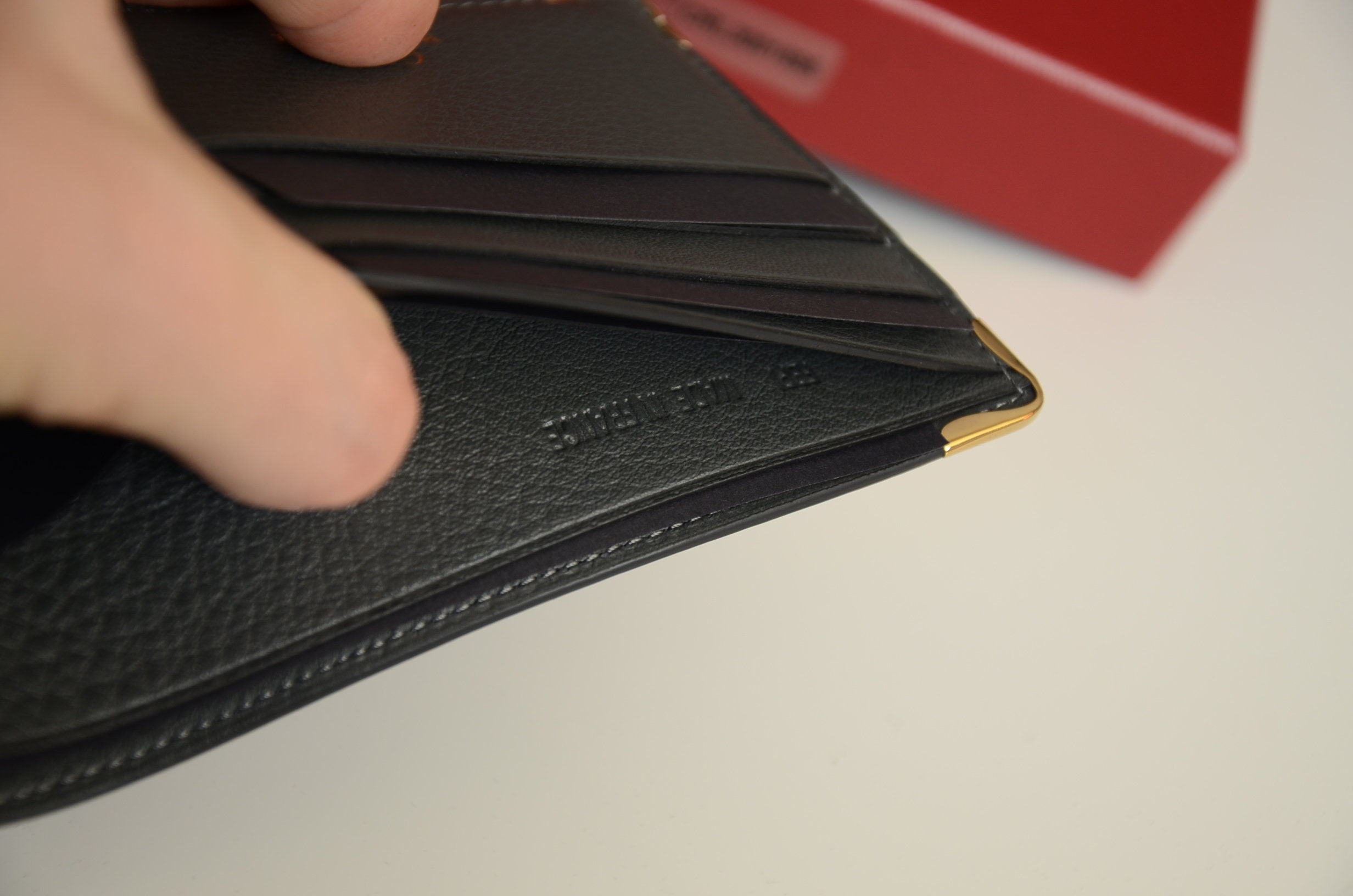 Vintage Cartier Bifold Wallet Gray Grey Leather Card Holder Geldbörse ...