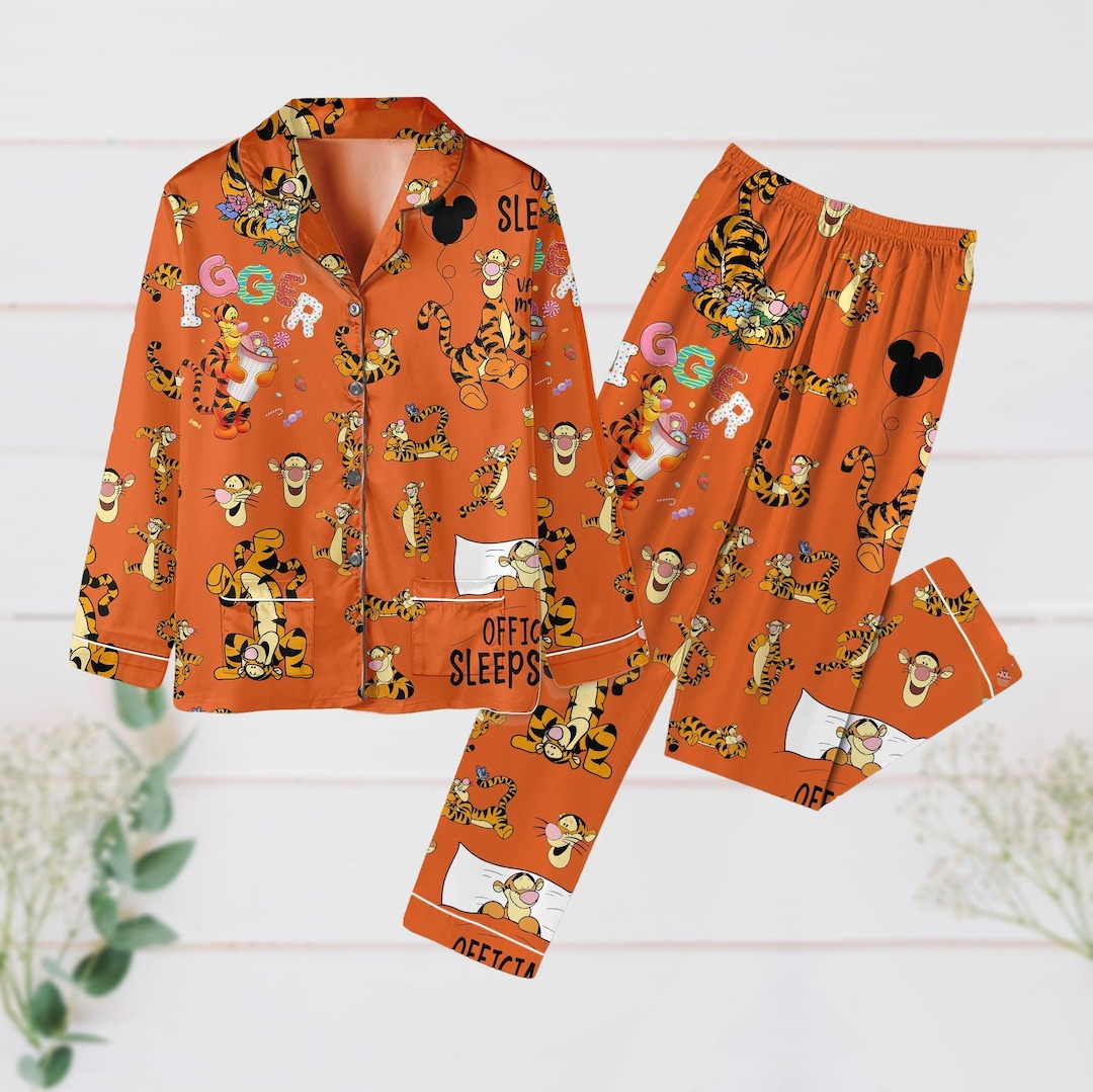 Tigger Pajamas Set, Winnie the Pooh Holiday Pajamas, Cute Cartoon Movie ...