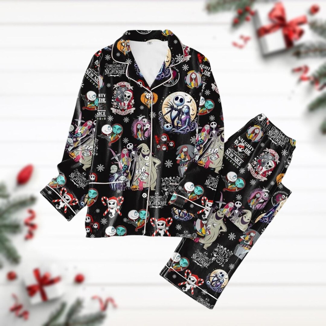 Nightmare Before Christmas Pajamas, Jack Sally Oogie Boogie Holiday ...