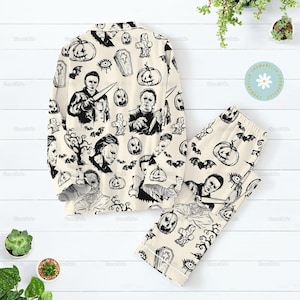 Halloween Michael Myers Pajamas Set, Horror Characters Pjs, Myers ...