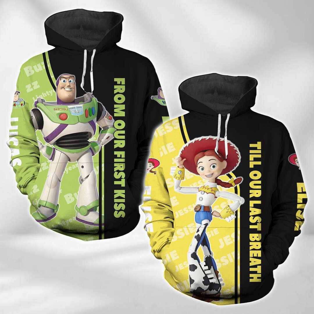 Buzz Lightyear and Jessie Couple Hoodie, Matching Couple Hoodie, Toy ...