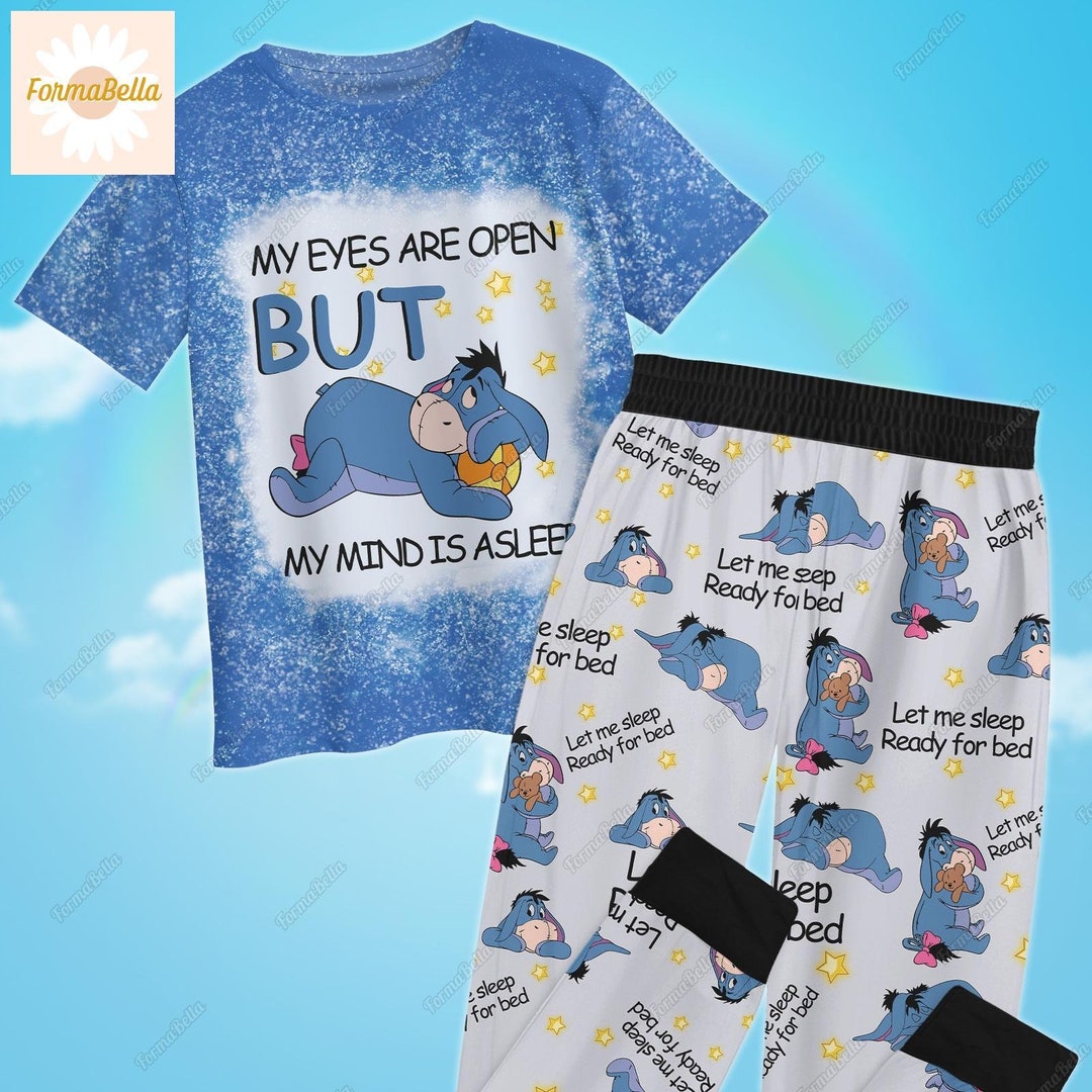 Halloween Eeyore Pajamas Set, Eeyore Tshirt and Pants Pjs, Winnie the ...