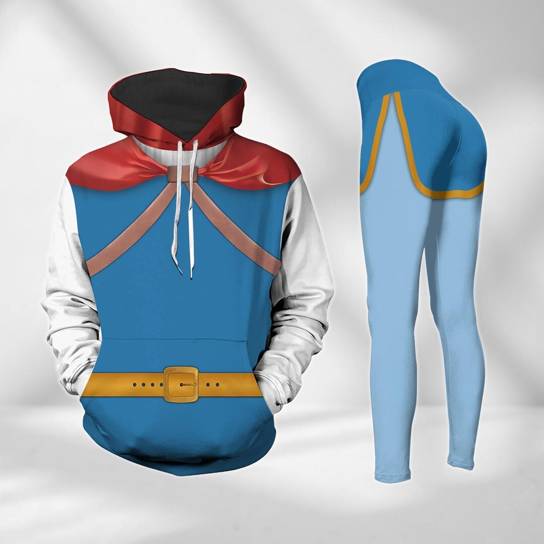 Snow White Prince Costume Hoodie, Disney Prince Leggings, Prince ...