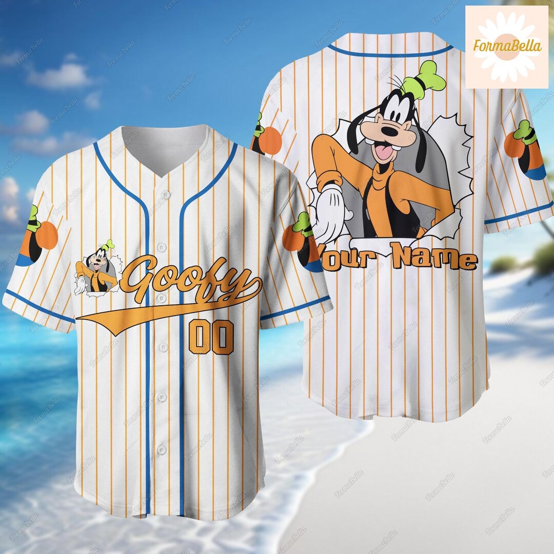 Halloween Goofy Baseball Jersey, Custom Disney Dog Jersey, Disney Goofy ...