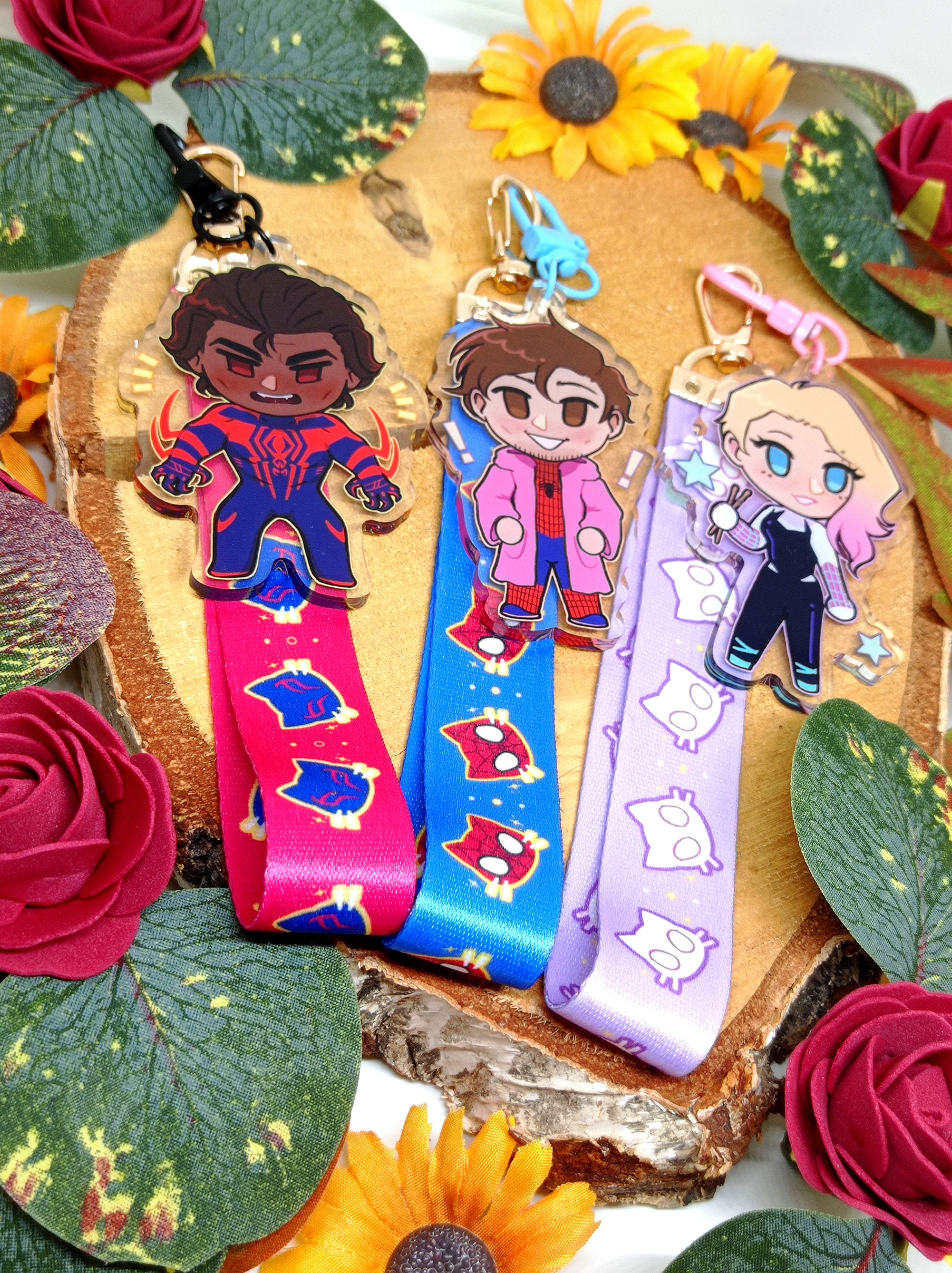 Spiderverse Lanyard Keychains Stickers - Etsy