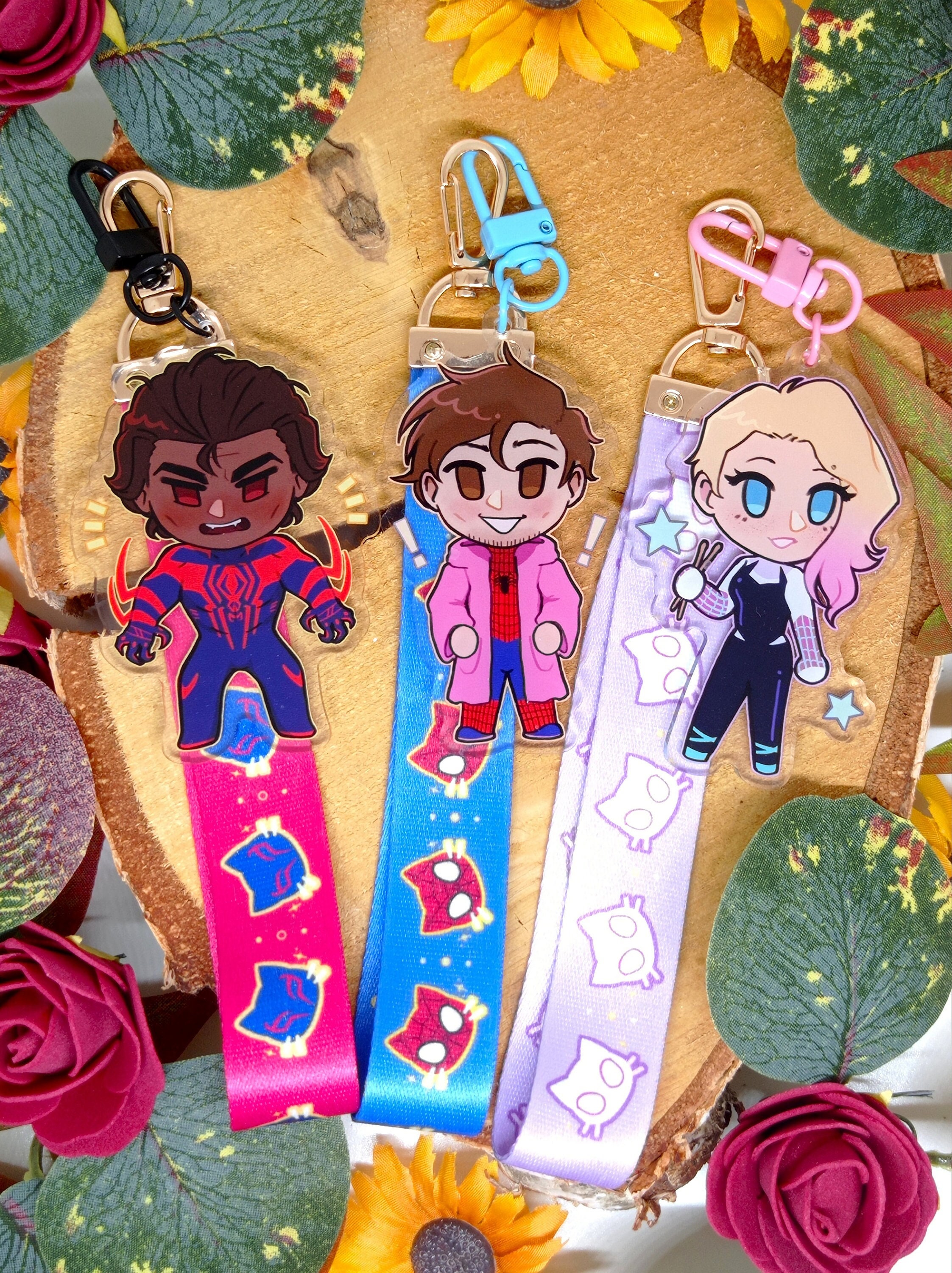 Spiderverse Lanyard Keychains Stickers - Etsy