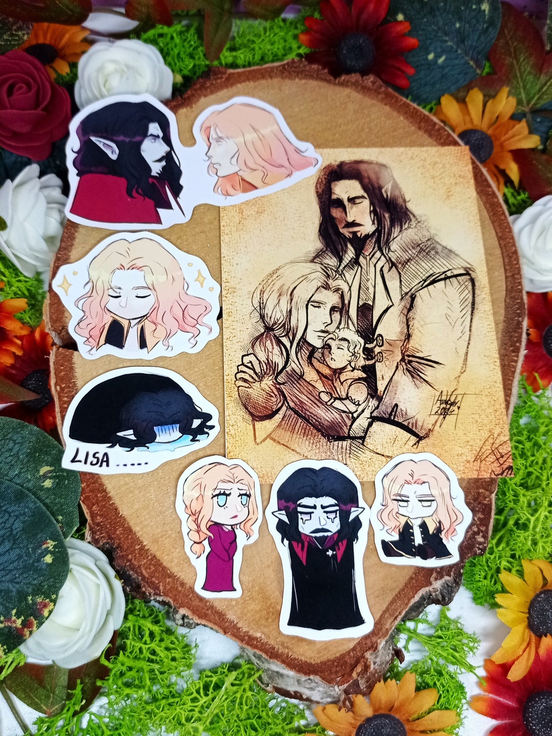 The Tepes Family Print With Stickers - Etsy