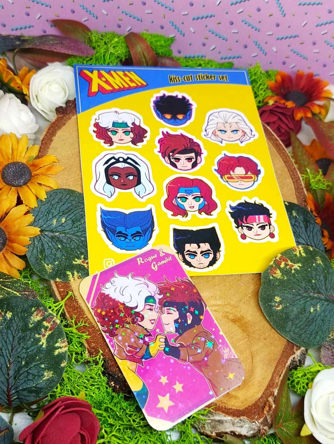 X-men Sticker Sheet & 'lovebirds' Card - Etsy