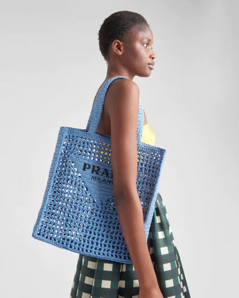 Crochet Raffia Bag, Raffia Tote Bag, Design Bag, Beach Bag, Luxury Bag ...