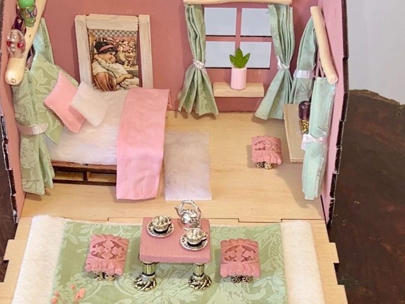 Unique Miniature Dollhouse With Handcrafted Furniture and Decor,travel ...