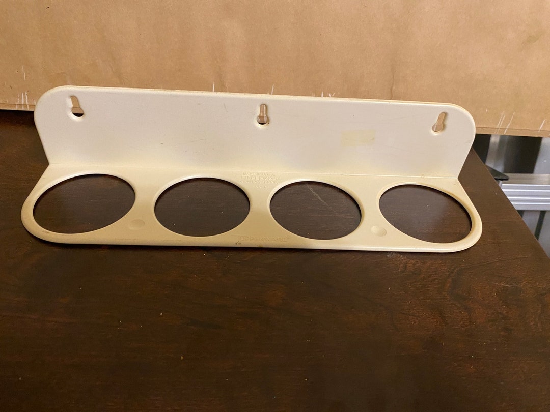 TUPPERWARE Wall Mount #289 Spice Rack off White Almond Vintage 10 Inch ...