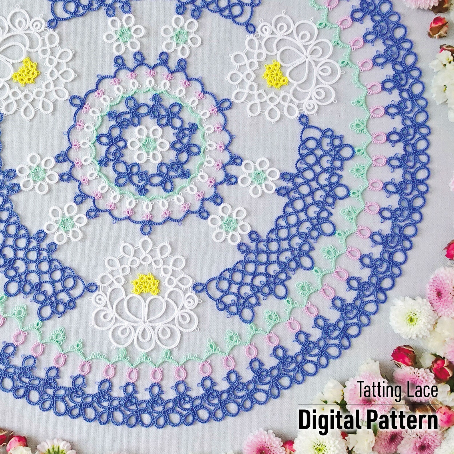 Circle of Lotus, Tatting Lace Digital Pattern - Etsy