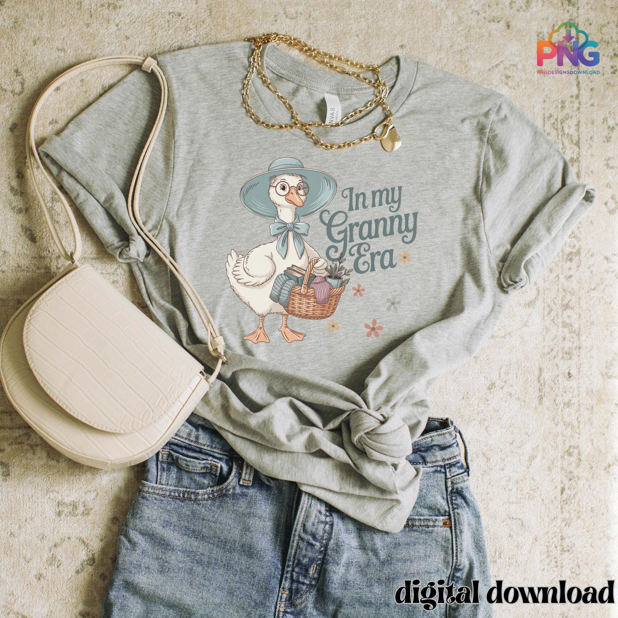 Cozy Vintage Goose PNG | in My Granny Era PNG | Thrifty Goose PNG ...
