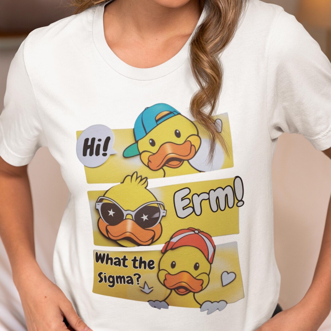 Funny Ducks Erm, What the Sigma Duck Meme Funny T-shirt, Cute Casual ...