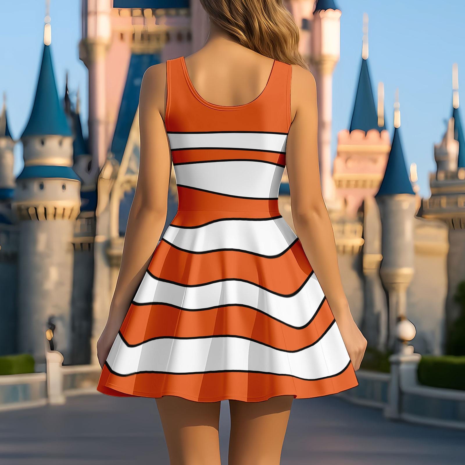 Nemo Skater Dress, Finding Nemo Cosplay Costume, Cosplay Women Dress ...