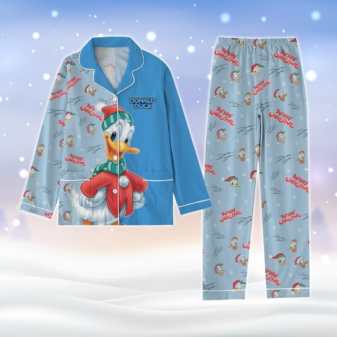 Disney Donald Christmas Pajamas, Donald Duck Holiday Pajamas, Donald ...