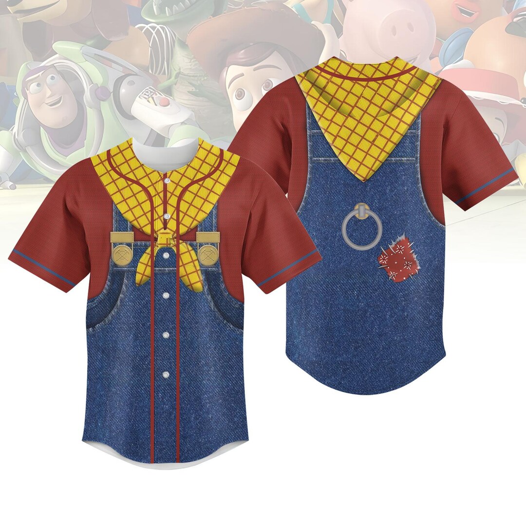 Stinky Pete Baseball Jersey, Toy Story Miner Costume Shirt, Disney ...